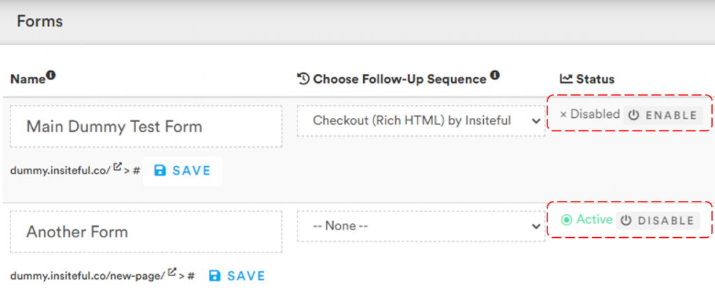 How-to disable tracking on a specific form – Insiteful™