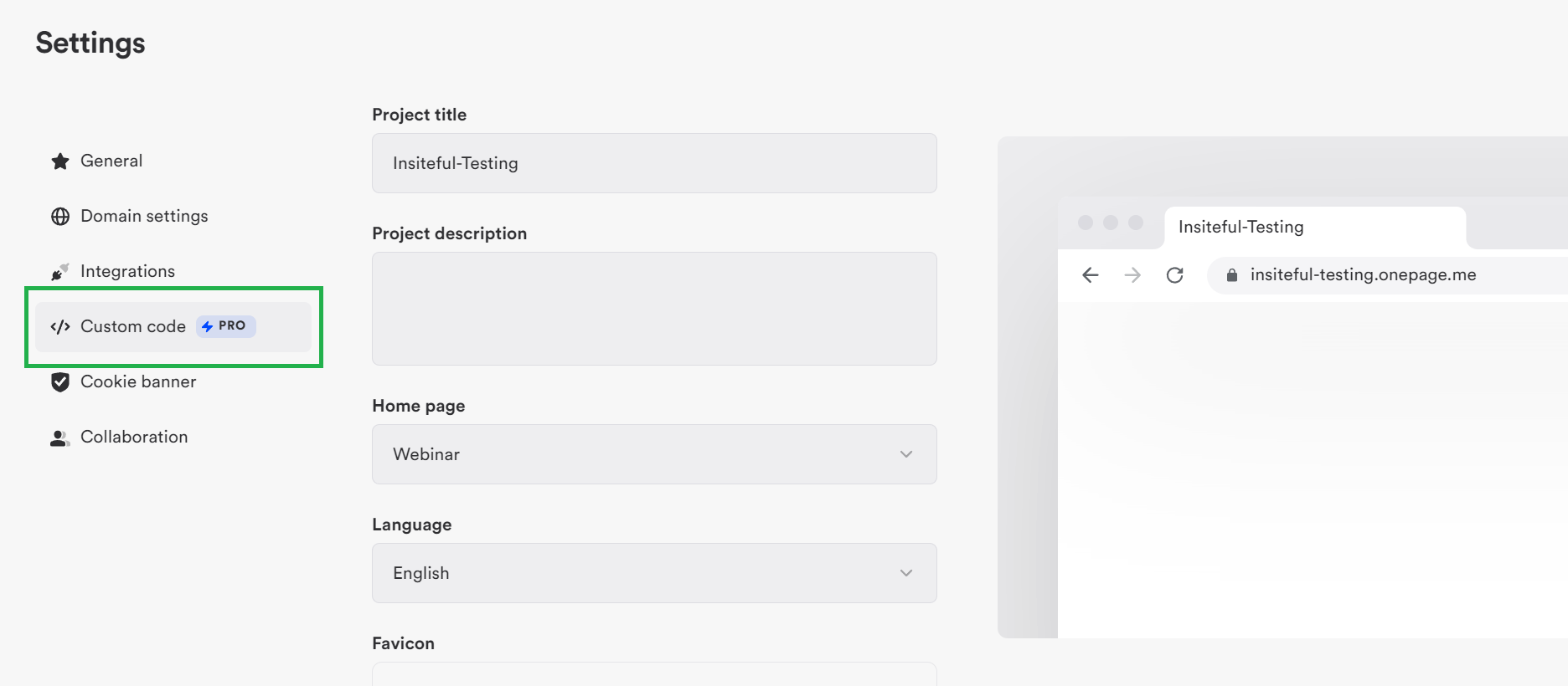 Track abandoned forms from Onepage.io – Insiteful™